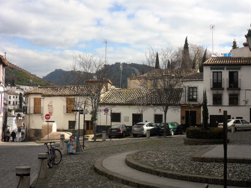 View of the Albayzin -Granada-Spain Editorial Image - Image of facade ...