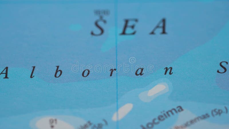 View of the Alboran Sea on a World Map 4K Stock Video - Video of waters ...
