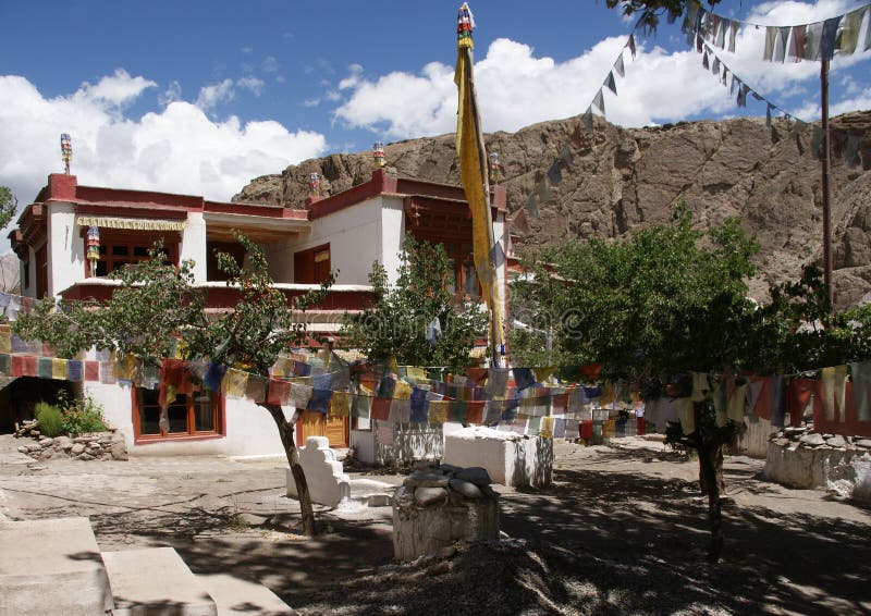 View of Alchi Monastery, Ladakh Stock Image - Image of summer, monks ...