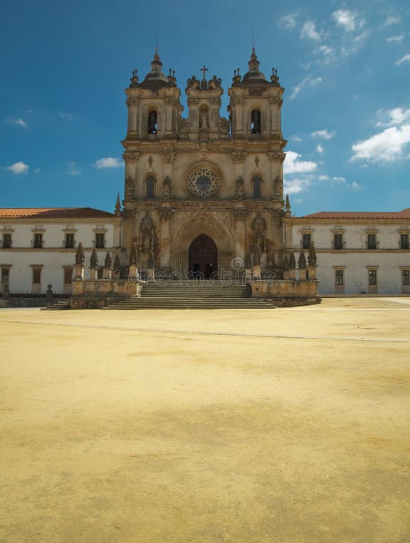 View of Alcobaca Monastery stock image. Image of cathedral - 16069347