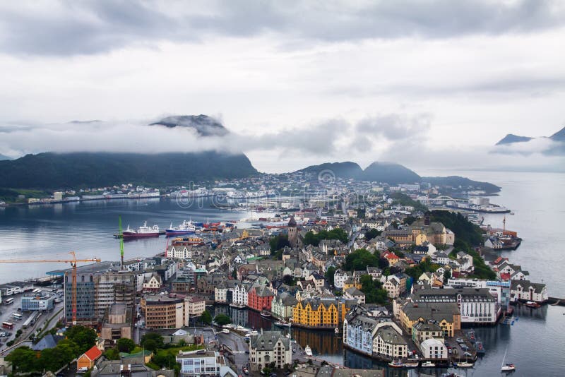 View of Alesund , Norway. stock photo. Image of beautiful - 38979888