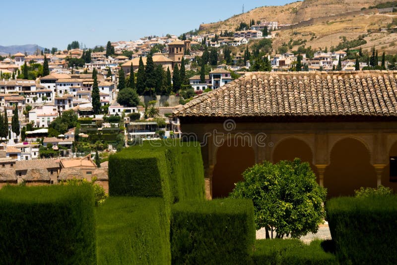 View from Alhambra stock image. Image of fortress, national - 25344445