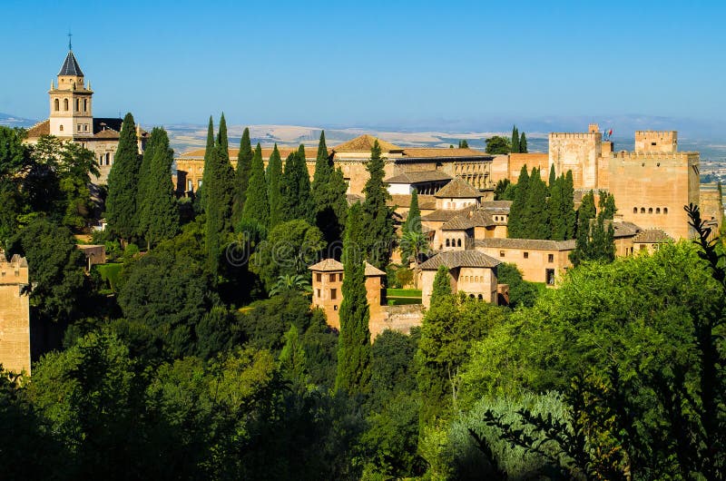 View of the Alhambra stock image. Image of architecture - 57710977