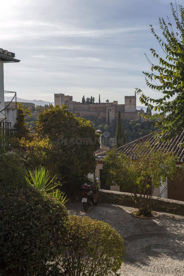 View of the Alhambra in Granada Stock Image - Image of europe ...