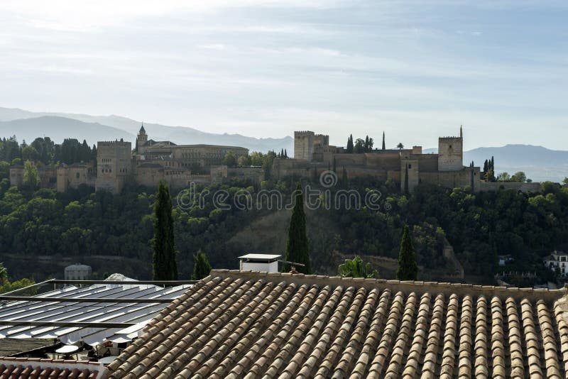 View of the Alhambra in Granada Stock Image - Image of europe ...