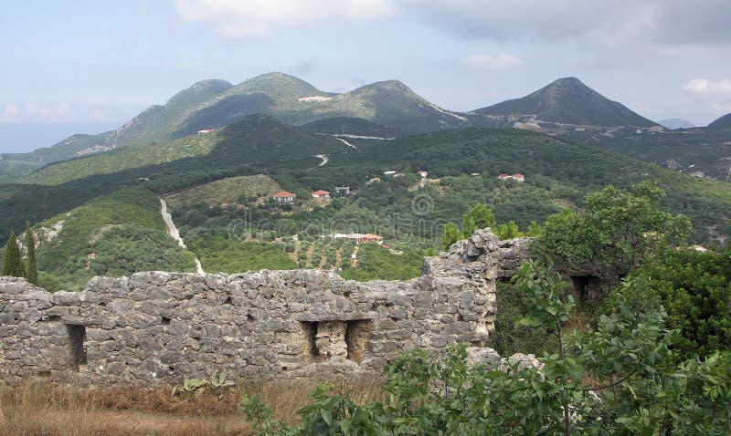View from Ali Pasha Castle Parga. Stock Image - Image of tourism ...
