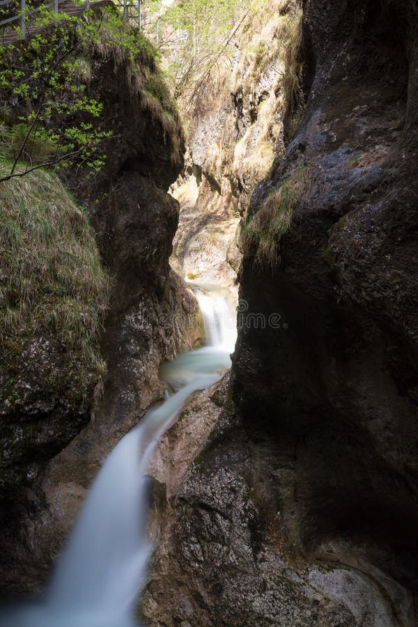 View of the Almbachklamm - Long Exposure Version Stock Image - Image of ...