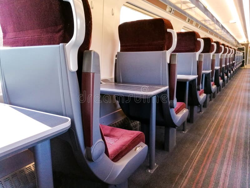First Class Train Seating stock image. Image of daylight - 183778537