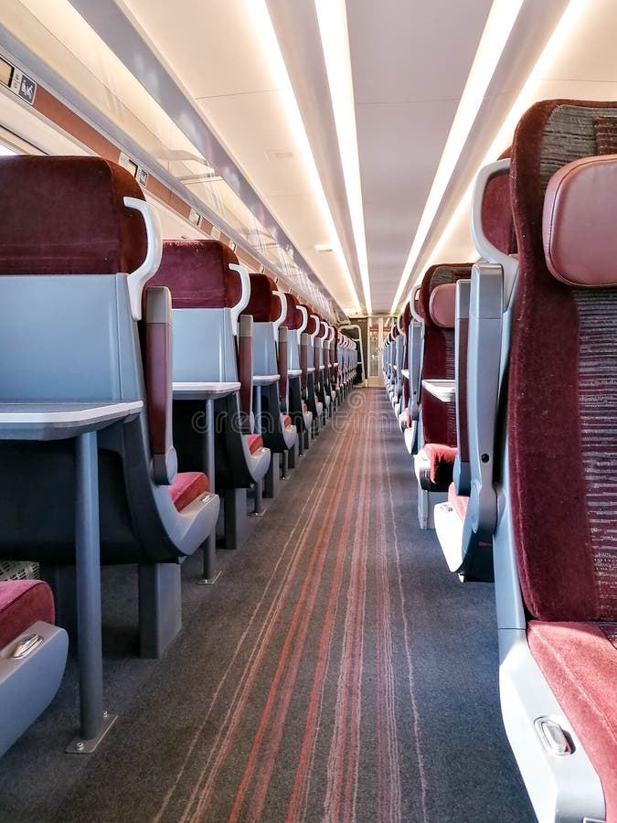 First Class Train Seating stock image. Image of backrest - 183778669