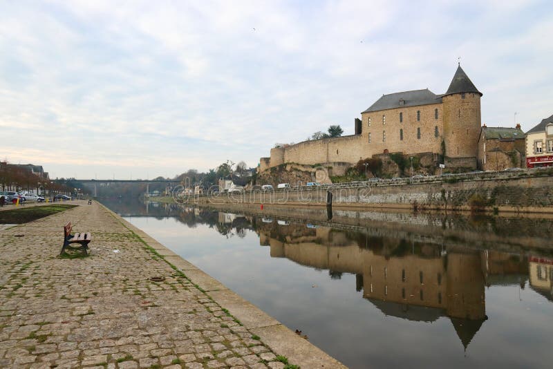 River at Mayenne in France stock photo. Image of river - 37704334