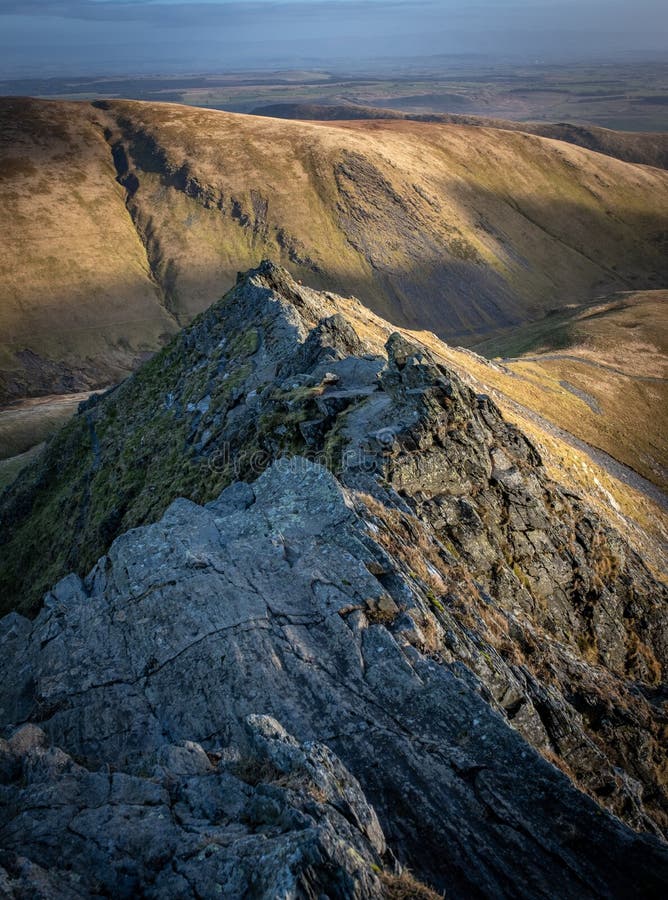 View Along Sharp Edge on Blencathra Stock Photo - Image of blencathra ...