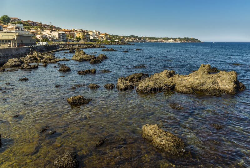 A View Along the Shore of Aci Trezza, Sicily Editorial Photography ...
