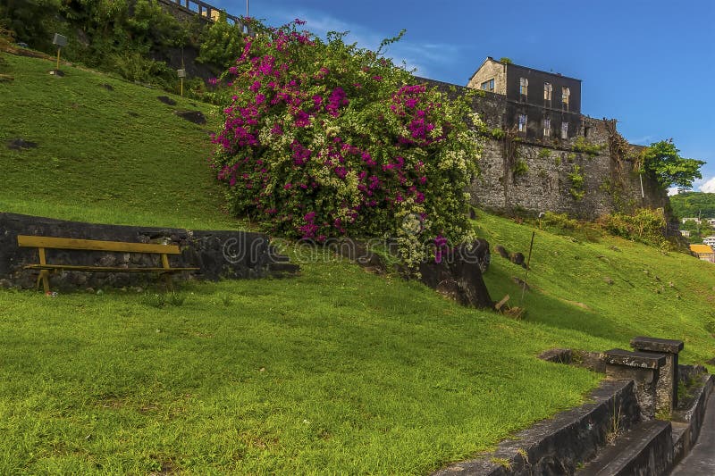 A View Along the Side of Fort St George in Grenada Stock Photo - Image ...