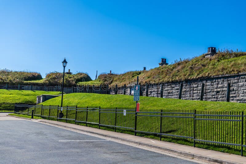 A View Along the Upper Wall of the Citadel Fort in Halifax, Nova Scotia ...