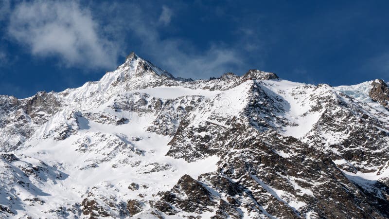 View of an Alpine Mountain Range. Stock Photo - Image of daylight ...