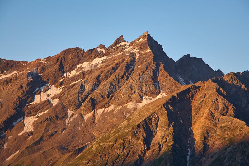 View of an Alpine Summer Landscape. Natural Mountain Background Stock ...