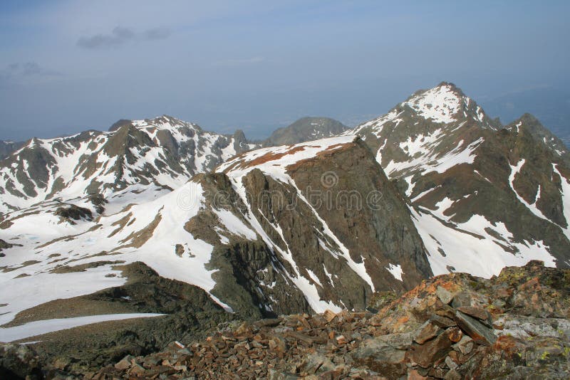 View of the Alps stock image. Image of high, french, blue - 1947751