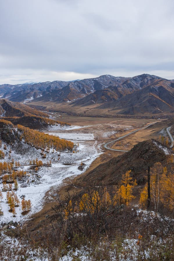 View of Altay mountains stock image. Image of road, scenery - 274584573