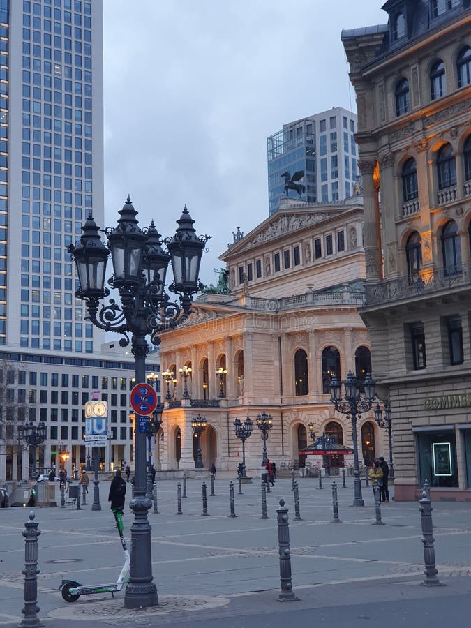 Alte Oper, Frankfurt am Main Editorial Photography - Image of citynight ...