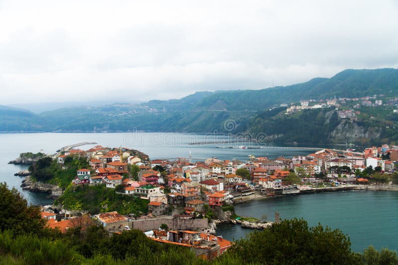 View of Amasra stock photo. Image of town, entertainment - 33024268