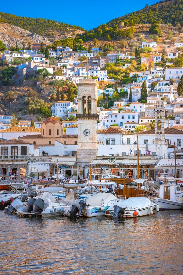 View of the Amazing Hydra Island, Greece. Editorial Photo - Image of ...
