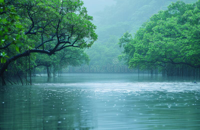 View of the Amazon Rainforest. Tall Trees Standing in the Middle of the ...