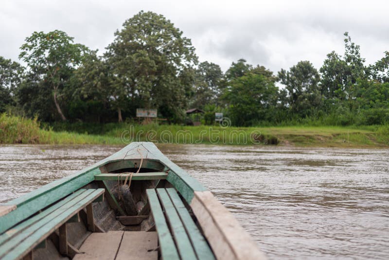 View of the Amazon River from a Canoe Stock Image - Image of nautical ...