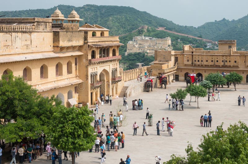 View of Amber fort editorial photography. Image of fortification - 58565872