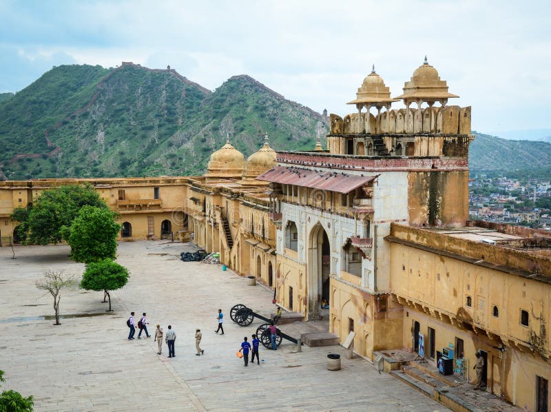 View of Amer Fort on the Hill Editorial Stock Photo - Image of mountain ...