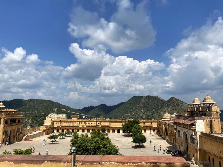View from Amer Fort Top in Jaipur Stock Photo - Image of heritage ...