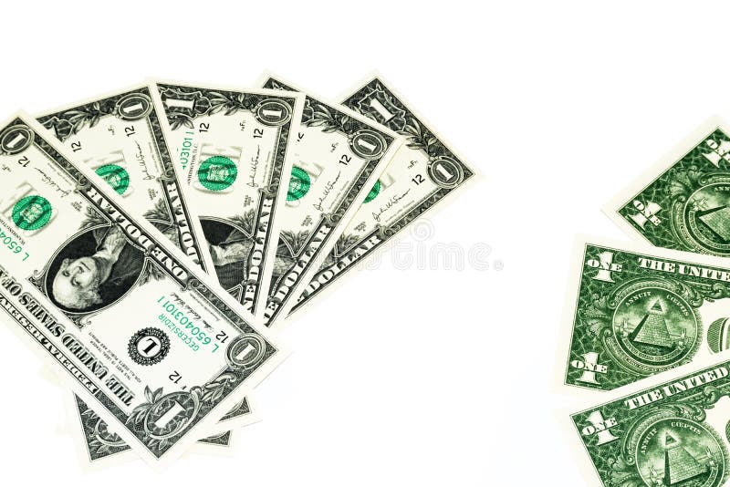 View of American Dollar Banknotes in Stack Stock Photo - Image of ...