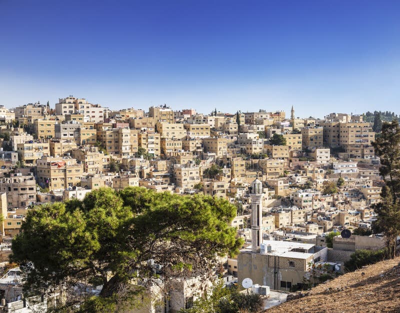 View of Amman, Capital of Jordan Stock Photo - Image of landscape ...