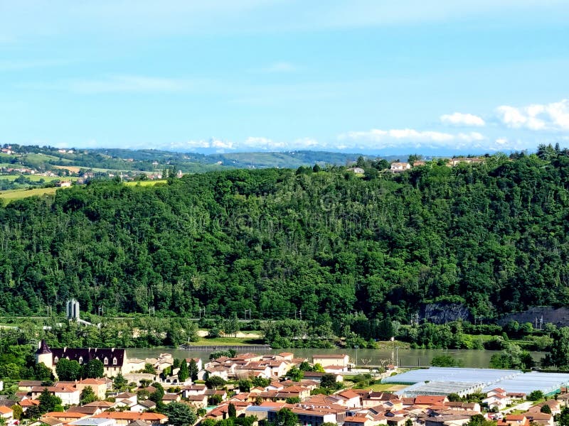 View on Ampuis, French Campaign Stock Image - Image of skyline, hill ...