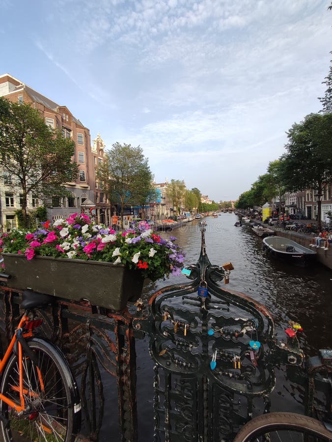 View of Amsterdam Channel stock photo. Image of amsterdams - 265208736