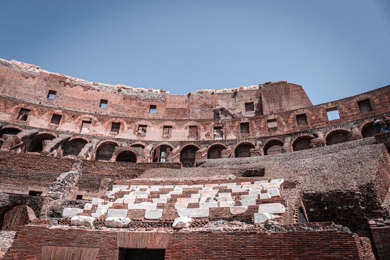 View of an Ancient Amphitheater of the Colosseum, in Rome, Italy ...