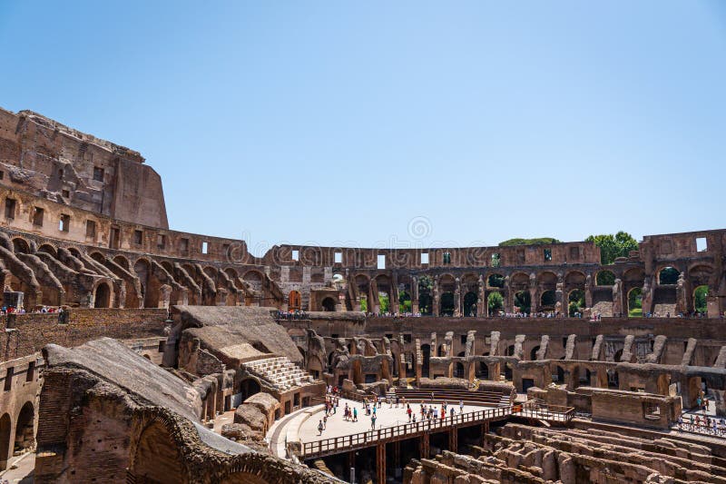 View of an Ancient Amphitheater of the Colosseum, in Rome, Italy ...