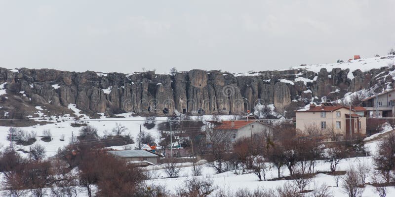 View of Ancient Christian Caves in Konya, Turkey Stock Photo - Image of ...
