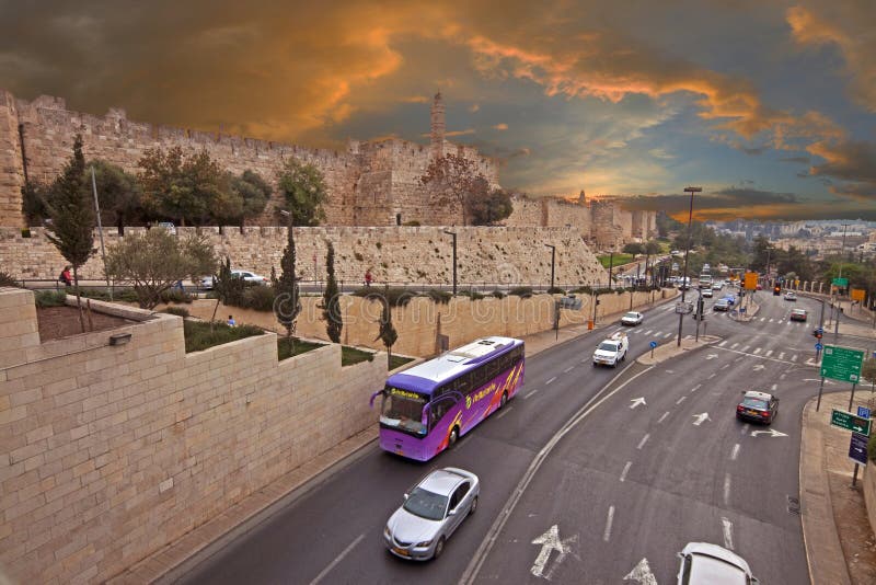 View of Ancient City Jerusalem. Israel Editorial Stock Photo - Image of ...