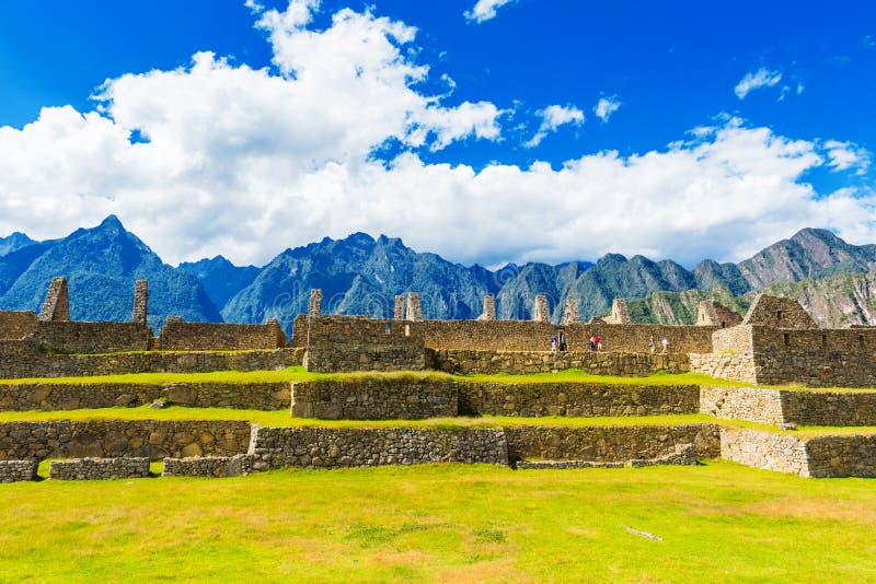 View of the Ancient City of Machu Picchu, Peru Stock Image - Image of ...