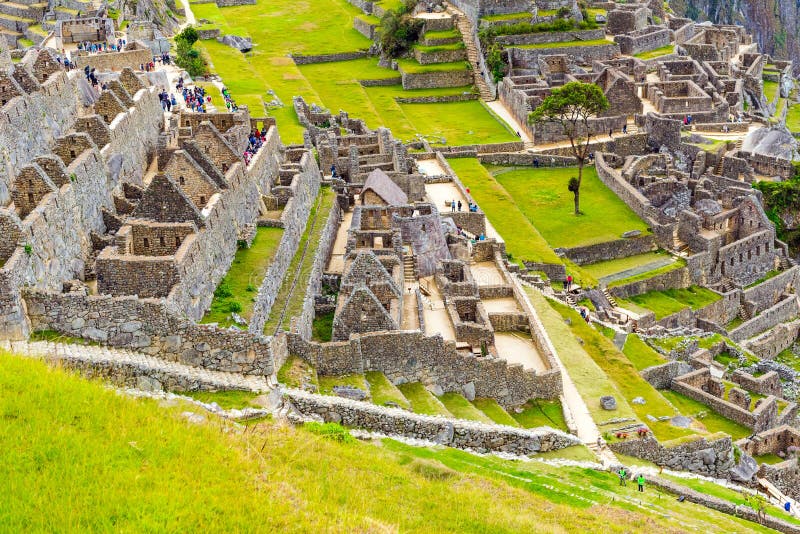 View of the Ancient City of Machu Picchu, Peru. Top View Stock Photo ...