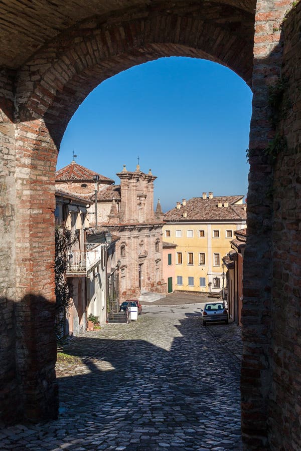 View of the Ancient Italian Town Longiano Stock Image - Image of ...