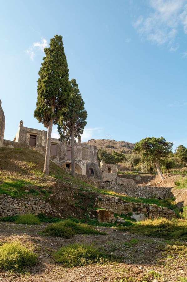 Kato Moni Preveli Monastery in Crete, Greece Stock Photo - Image of ...