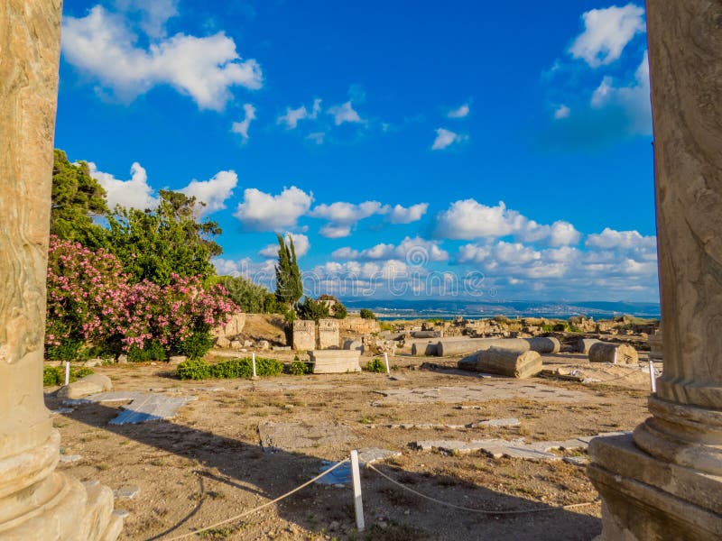 Ancient Roman Ruins in Tyre, Lebanon Stock Image - Image of rome ...