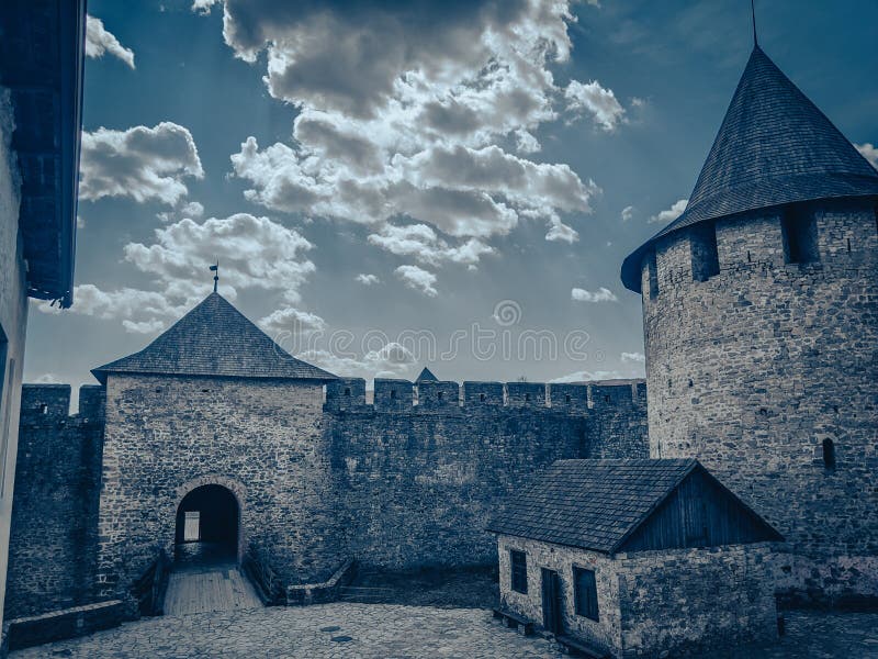 View of an Ancient Stone Fortress Stock Image - Image of museum, city ...