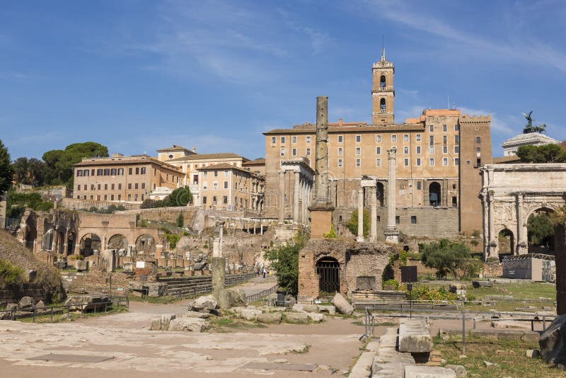 View of the Ancient Structures of the Roman Forum Editorial Photo ...