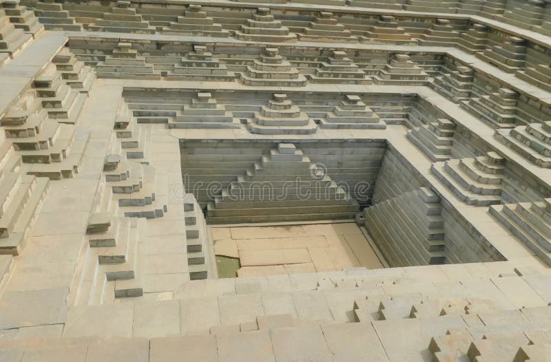 Ancient Temple Pool with Steps Located in the Humpi Vijayanagara ...