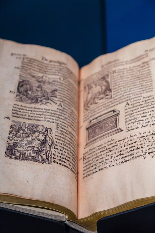 View of Ancient Text in a Book Stock Photo - Image of library, grunge ...