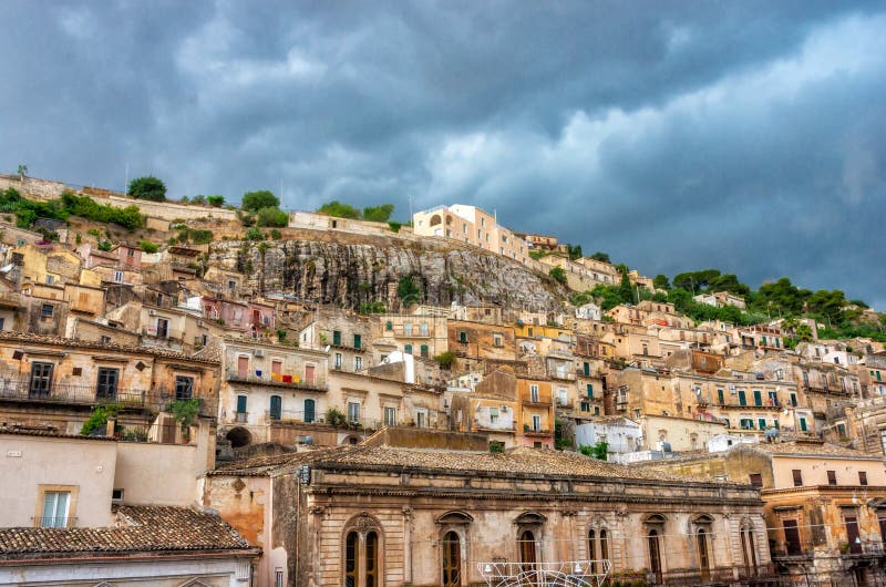 View of the Ancient Town Modica ,Sicily. Italy Stock Photo - Image of ...