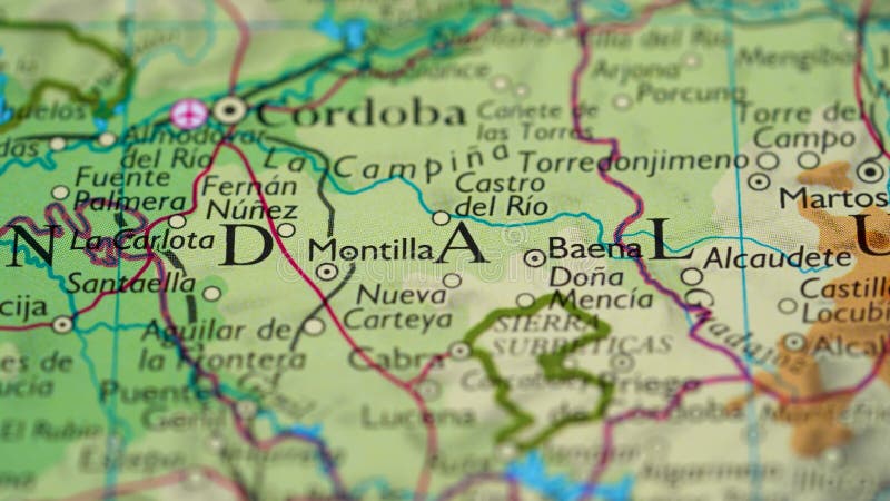 View of Andalusia on a World Map 4K Stock Video - Video of geography ...