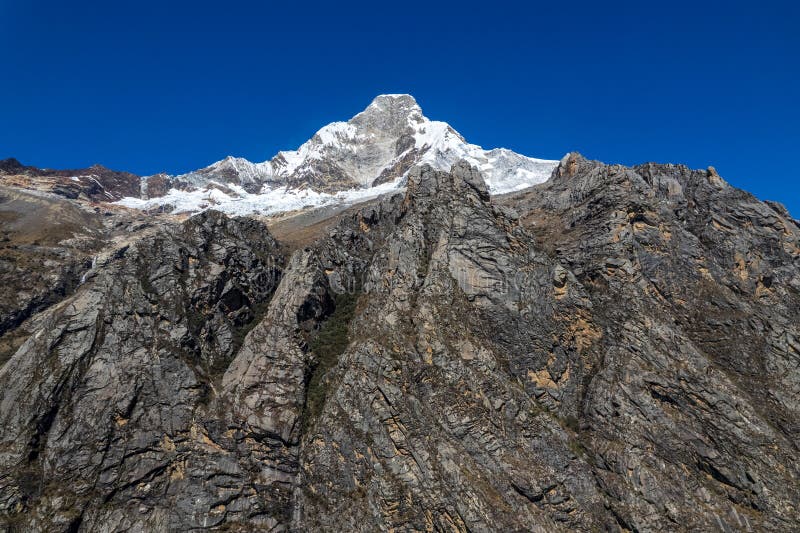 View of the Andes Mountains in the Ancash Region Stock Image - Image of ...